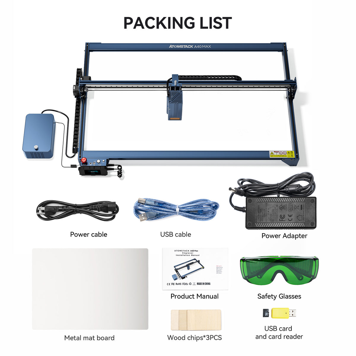 AtomStack A40/X40 Max Large Size Laser Engraving And Cutting Machine w