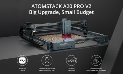 AtomStack Ace Pro V2 | A20 Pro V2, A10 Pro V2 Laser Engraver