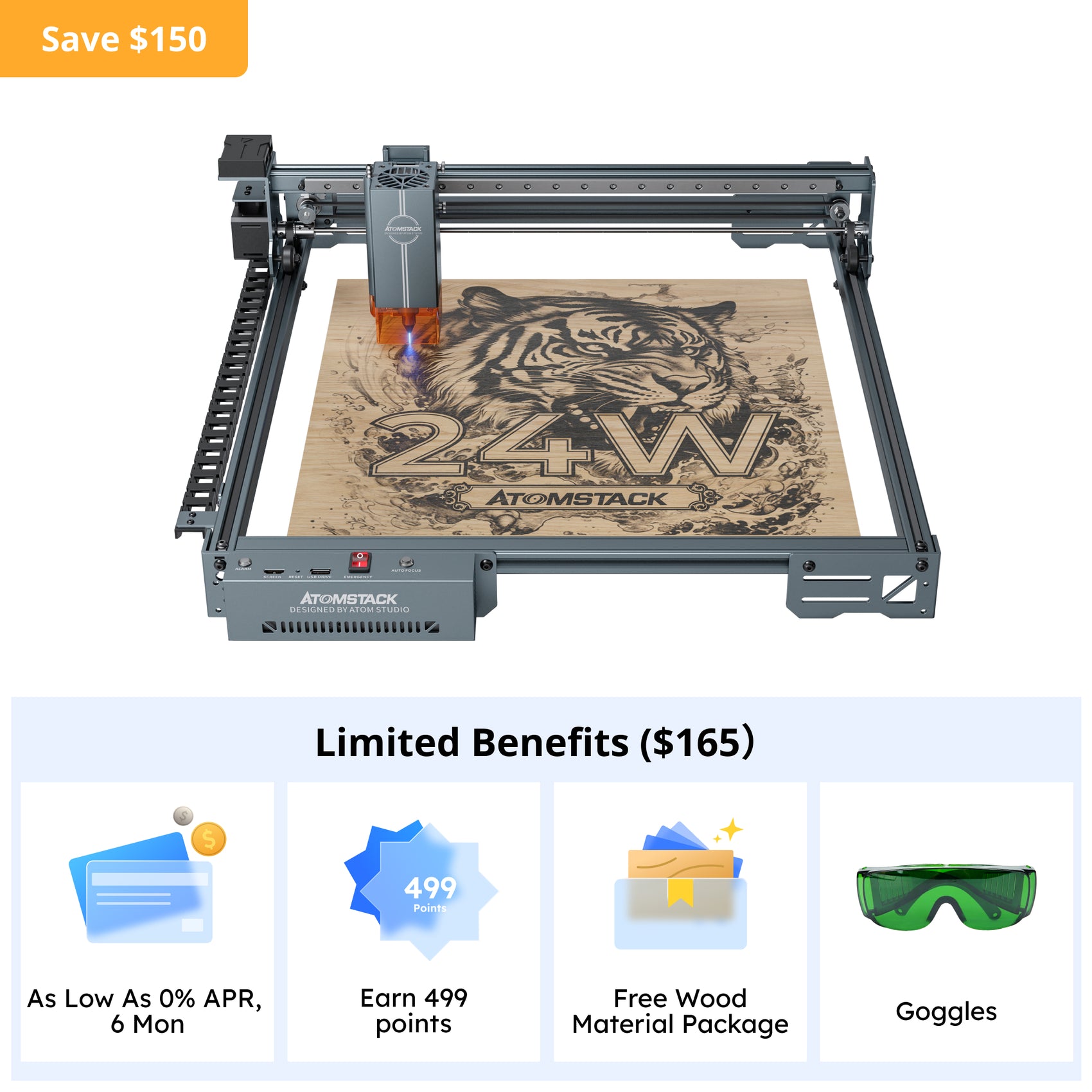AtomStack Ace Pro V2 | A20 Pro V2, A10 Pro V2 Laser Engraver