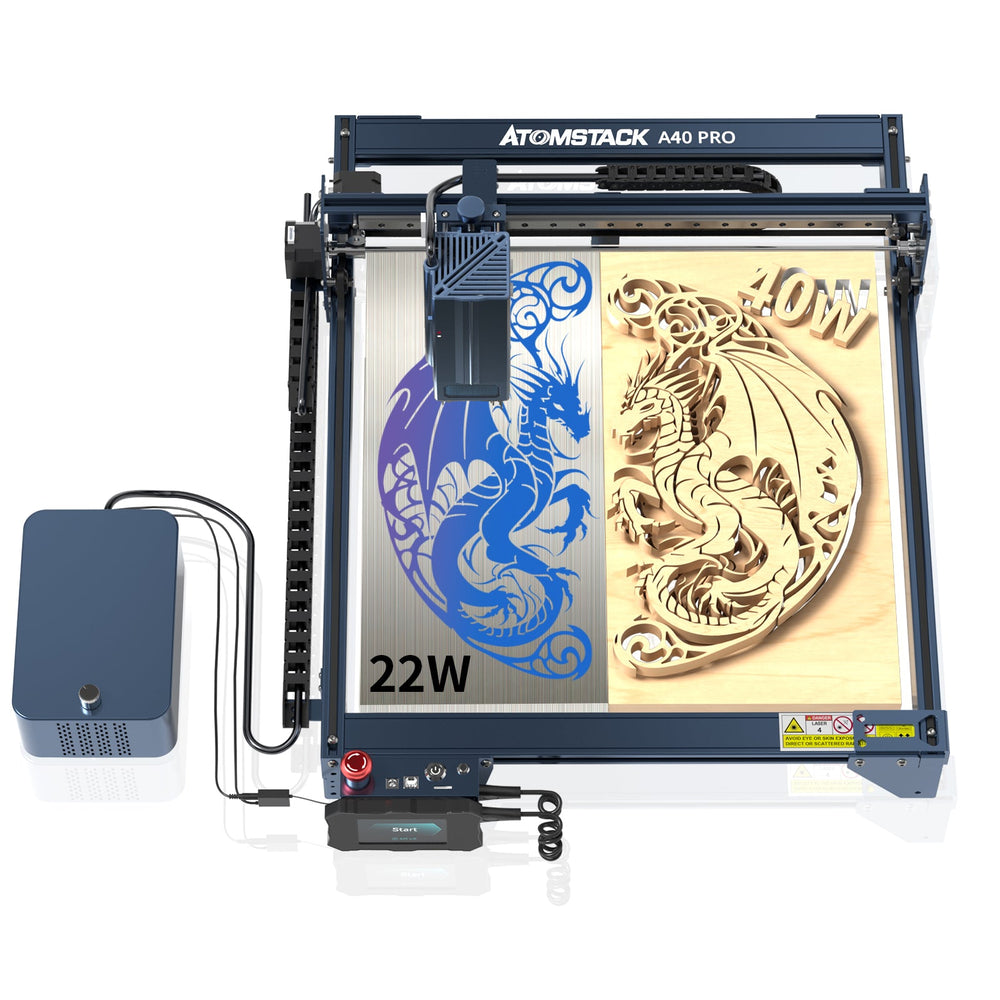 AtomStack A40 Pro 210W Laser Machine Equiped with F30 Pro Air Assist K