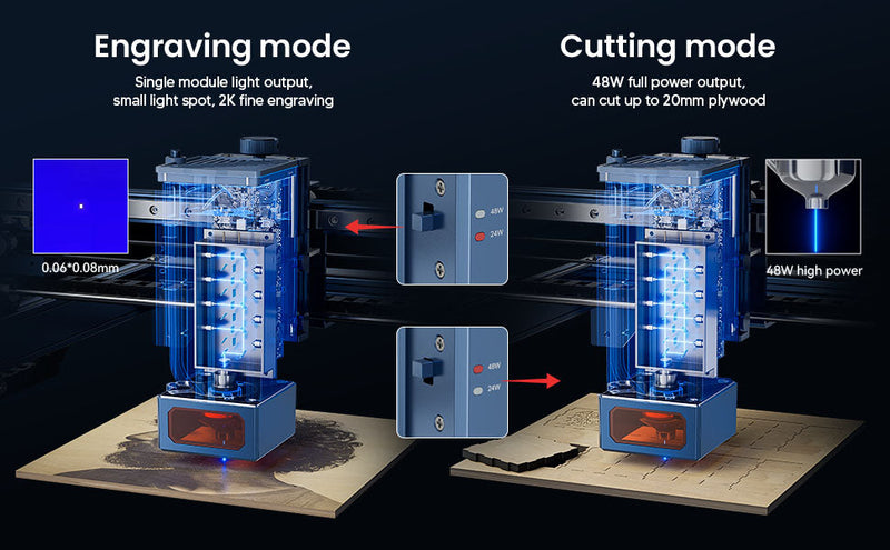 AtomStack A40 Pro 210W Laser Machine Equiped with F30 Pro Air Assist K