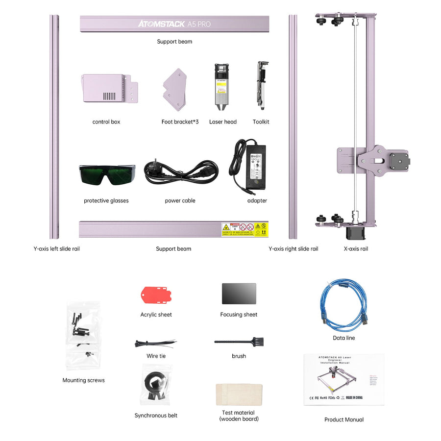 AtomStack A5 Pro Laser Engraver 5W Laser Engraving Cutting Machine for